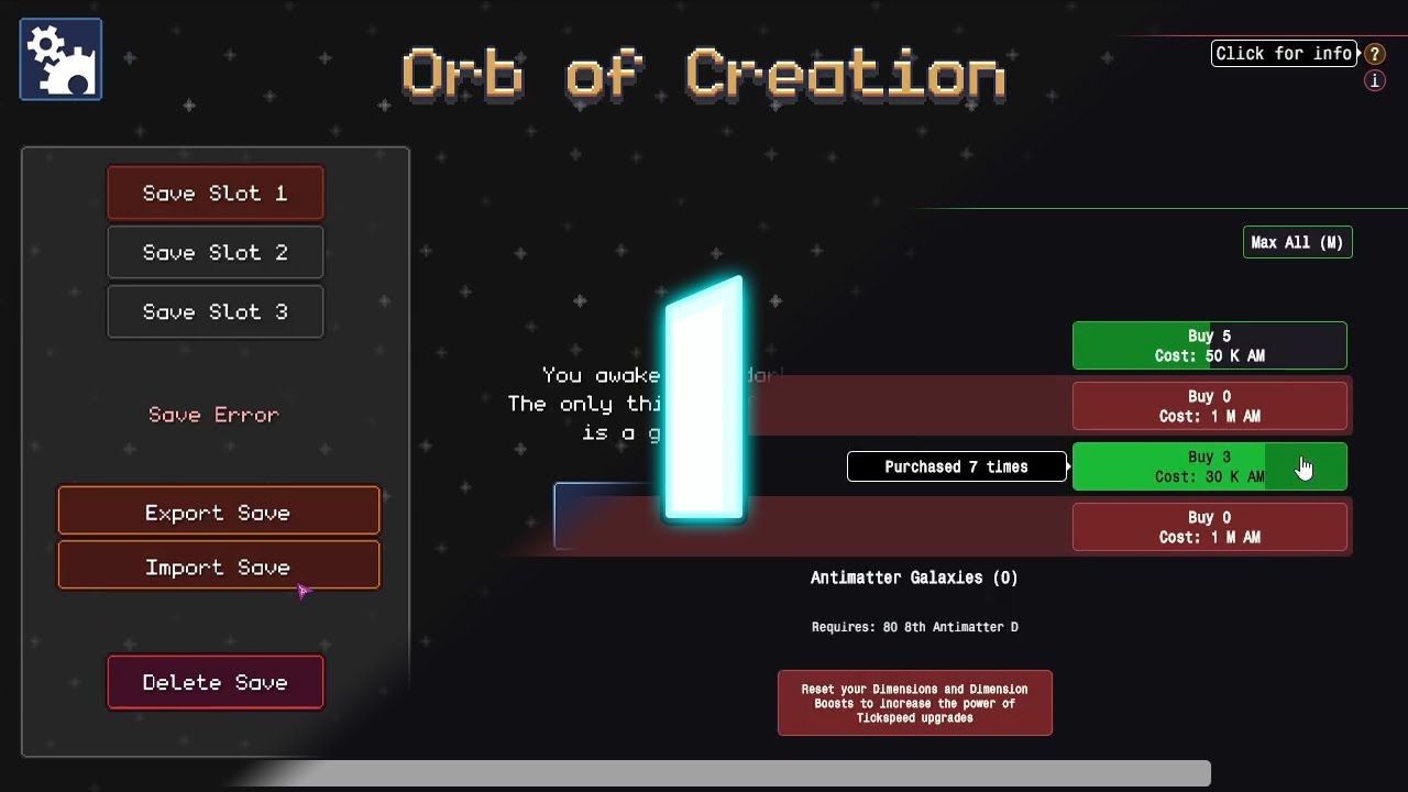 Antimatter Orb: 2x Incremental Playthrough Ep 1 - YouTube