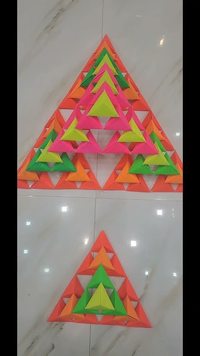 How to make SIERPINSKI TRIANGLE SCHOOL PROJECT - YouTube