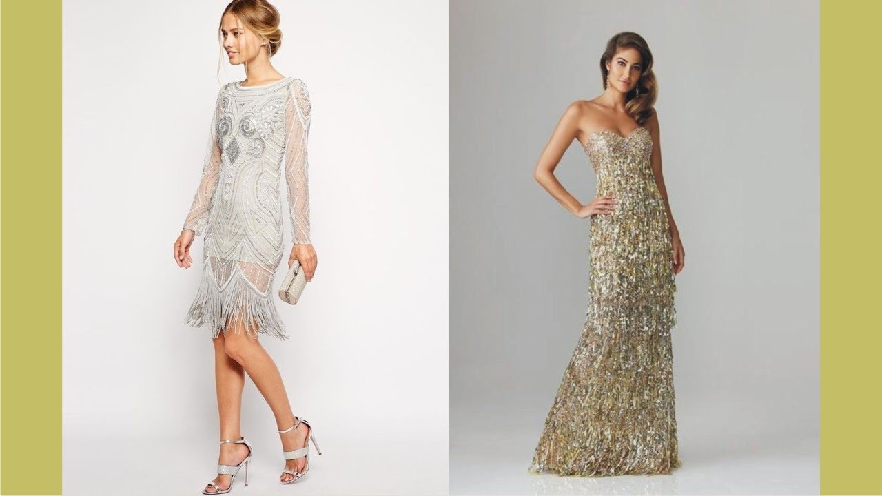 Fancy Fringe Evening Dress - YouTube