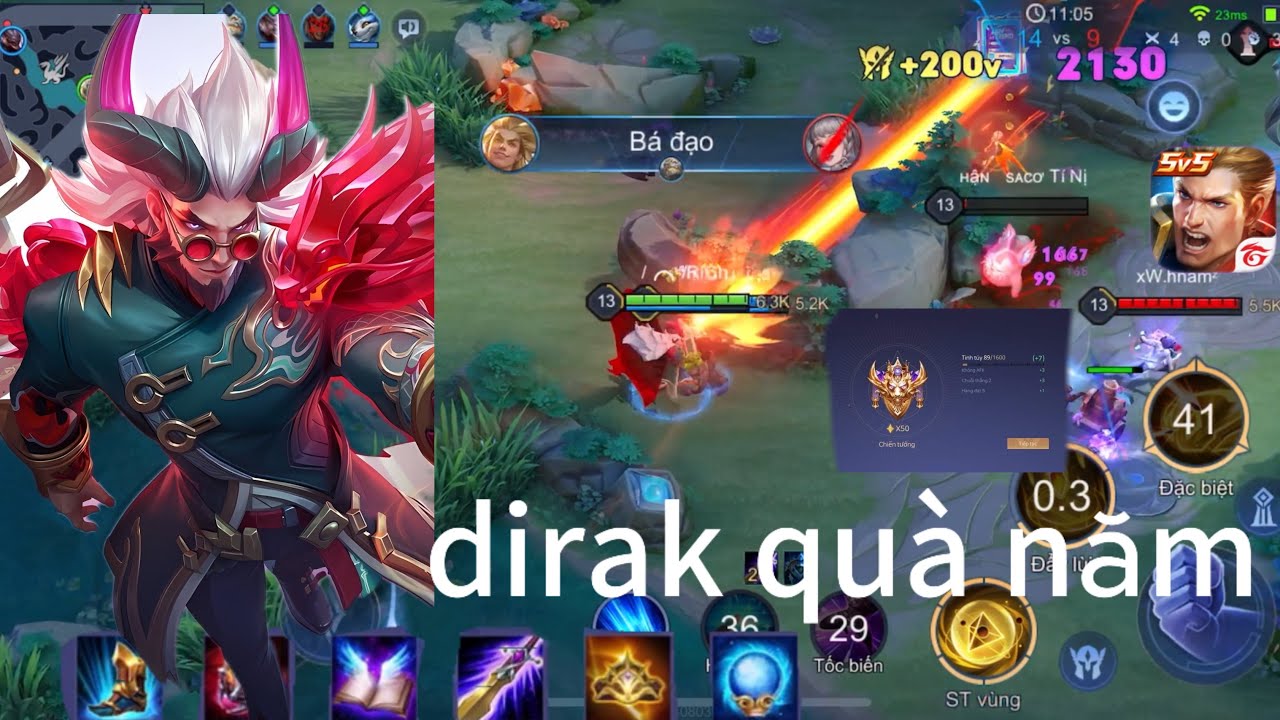 dirak lien quan | cách chơi | highlight | dỉrak | lên đồ | combo ...