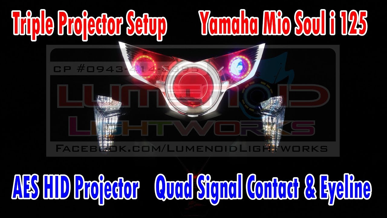 Triple Projector Setup Yamaha MSI 125 by Lumenoid Lightworks - YouTube