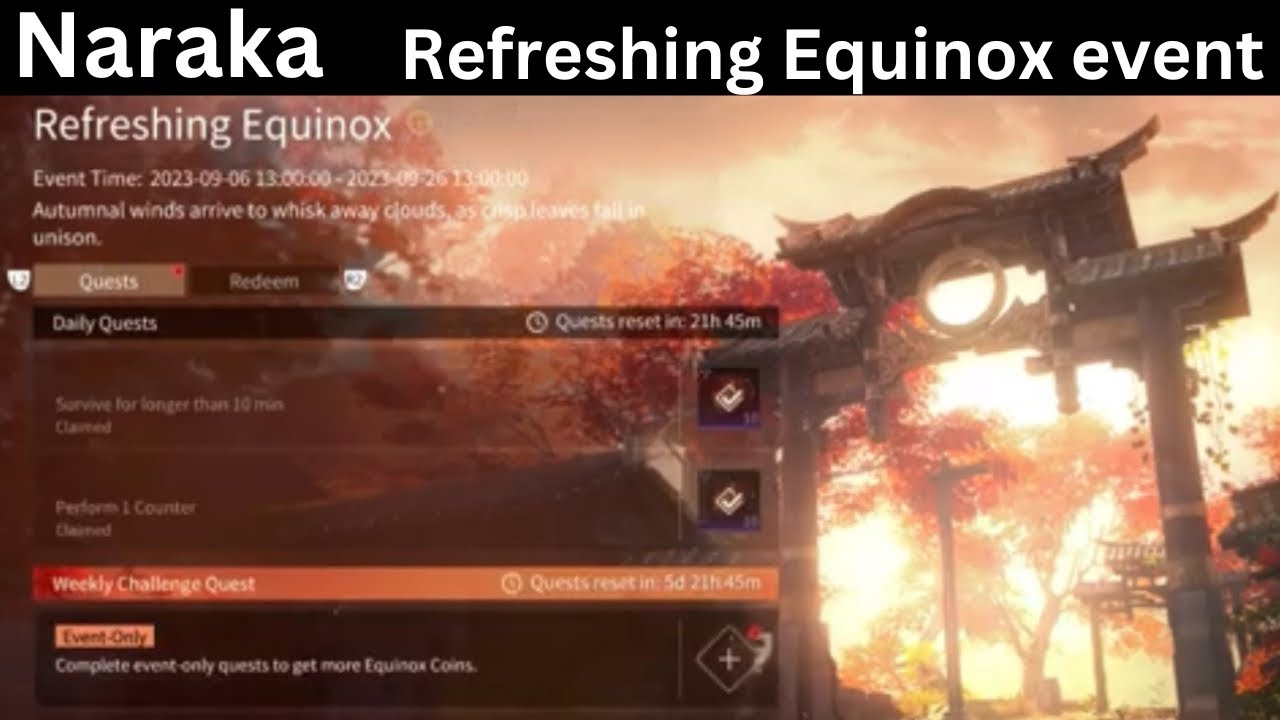 naraka refreshing equient event - YouTube