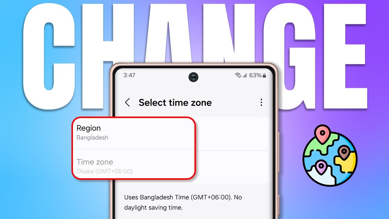 How to Manually Change Region and Time Zone on Samsung phone | Change ...
