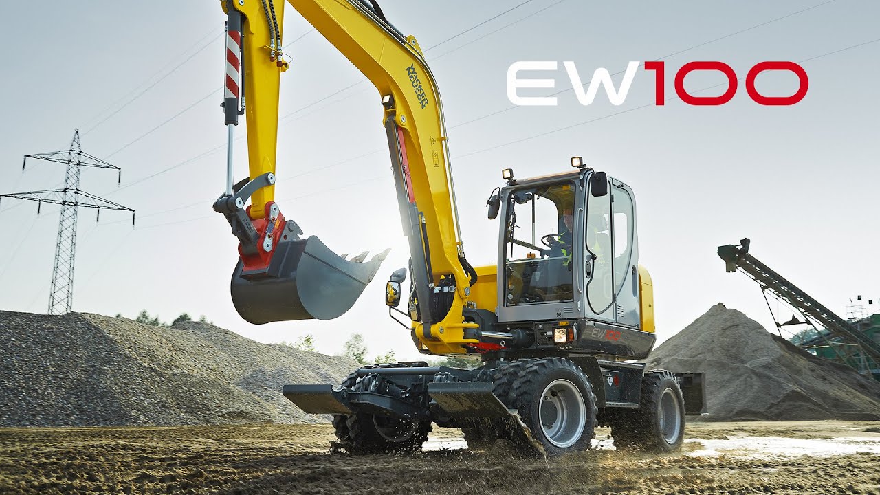 Wacker Neuson Mobilbagger EW100 - YouTube