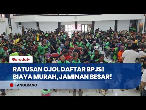 PENTING! Ratusan Ojol di Tangerang Daftar BPJS Ketenagakerjaan: Jaminan Kecelakaan Rp16.800/Bulan!