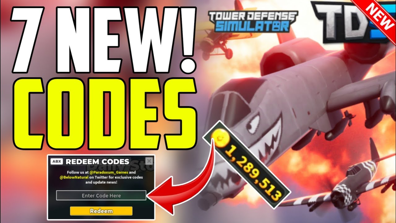 ⚠️NEW CODES!!⚠️ TOWER DEFENSE SIMULATOR ROBLOX CODES 2024 - TOWER ...