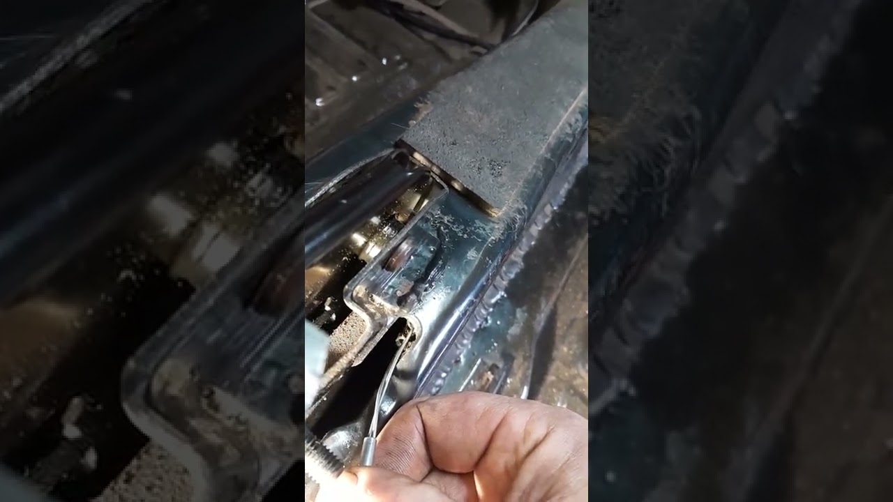 VW Beetle rear underneath heater vent cable replacement.. - YouTube