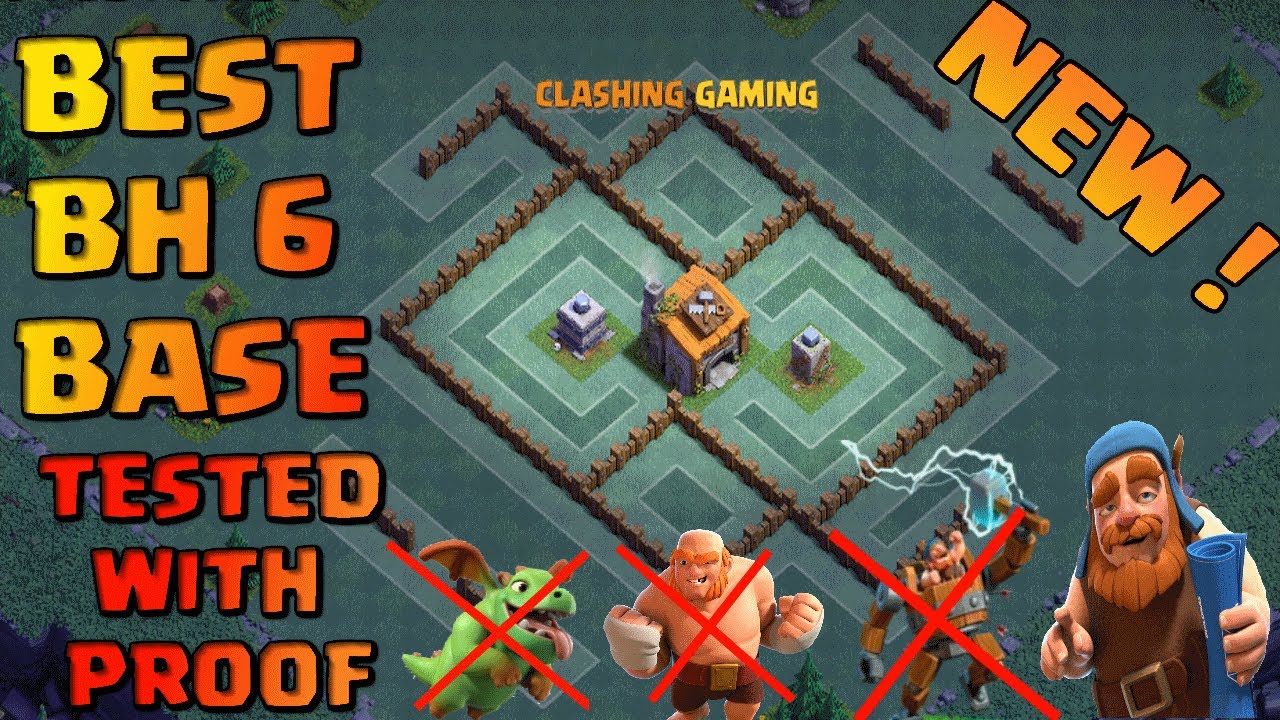 BEST Builder Hall 6 Base Layout With Replay proof | BH6 ANTI All Troops ...