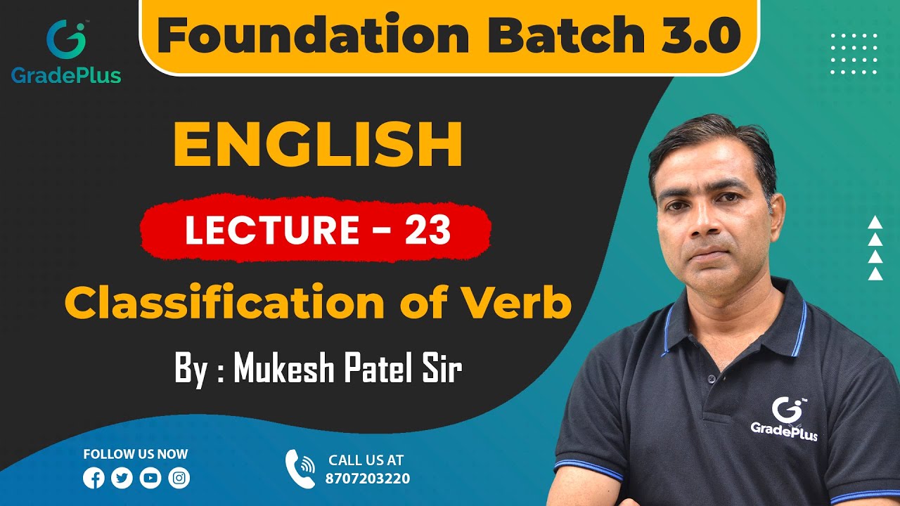 Classification of Verb Part - 1 | Verb | English | GradePlus Academy ...
