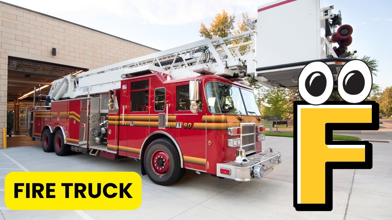F is for Fire Truck 🚒 | FAH FAH FIRE TRUCK Song for Kids | Alphabet ...