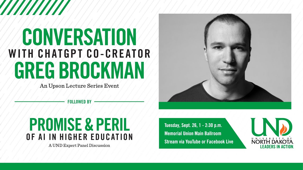 Conversation with ChatGPT Co-creator Greg Brockman | An Upson Lecture ...