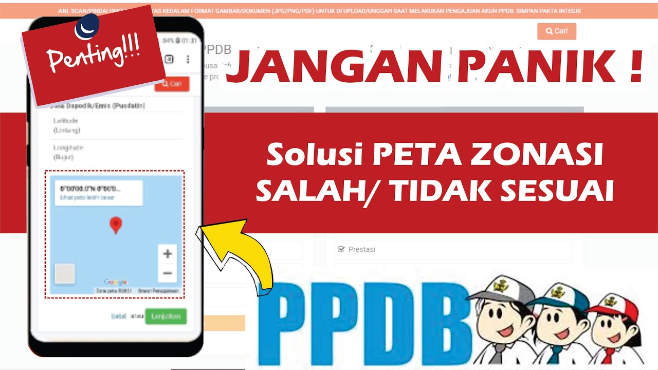 Cara Merubah Titik Koordinat Peta Zonasi PPDB Online - YouTube