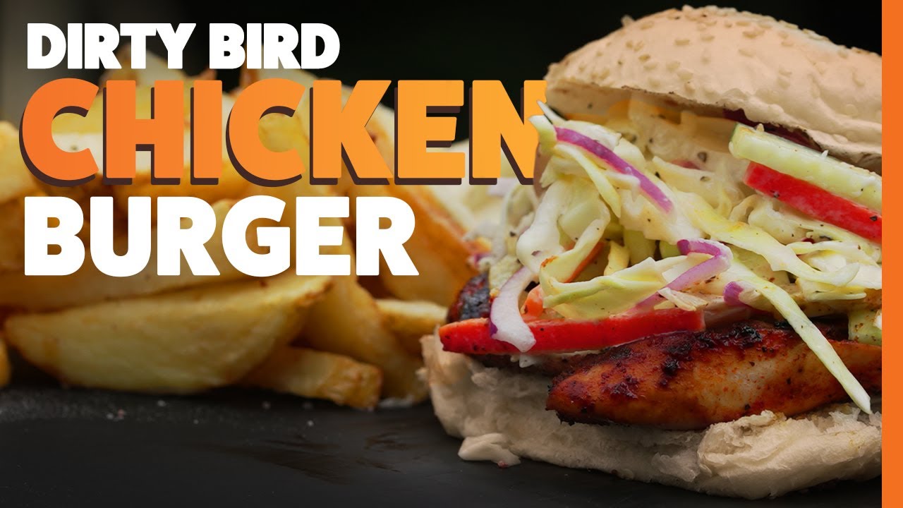 Dirty Bird Chicken Burger | Camp Cooking with Cam - YouTube
