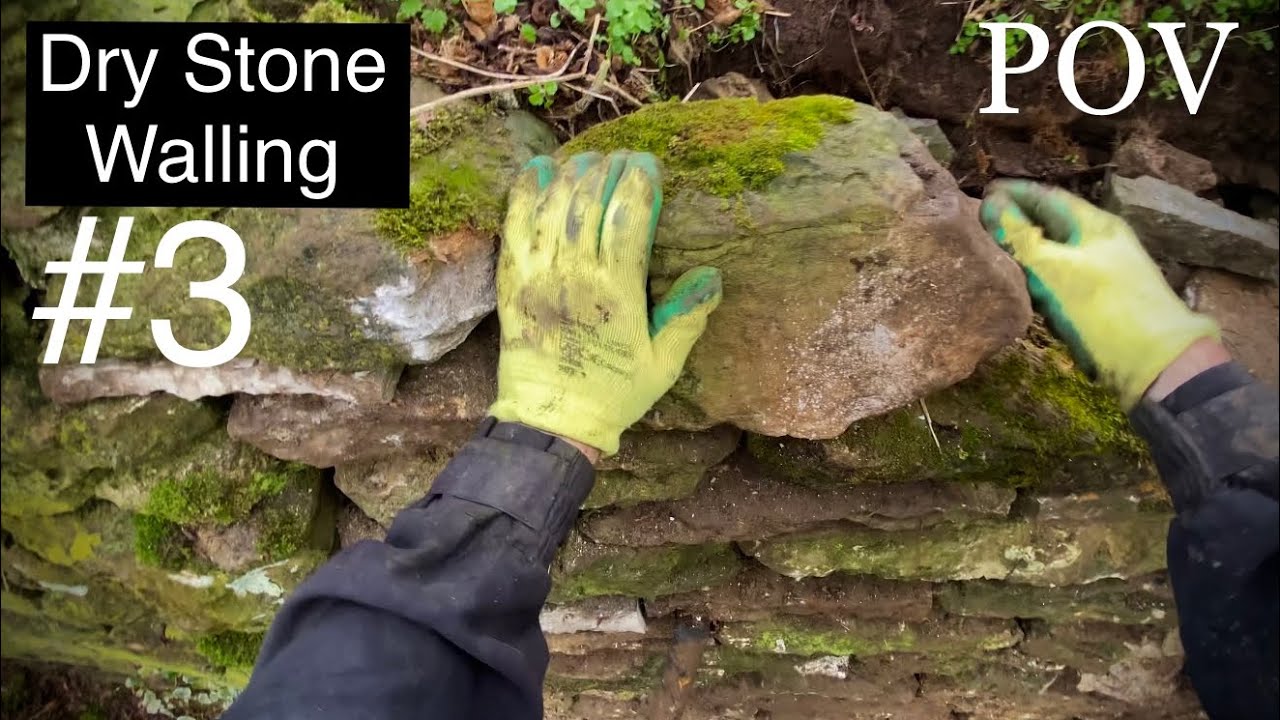 Dry Stone Walling - Retaining Wall Repair #3 - YouTube