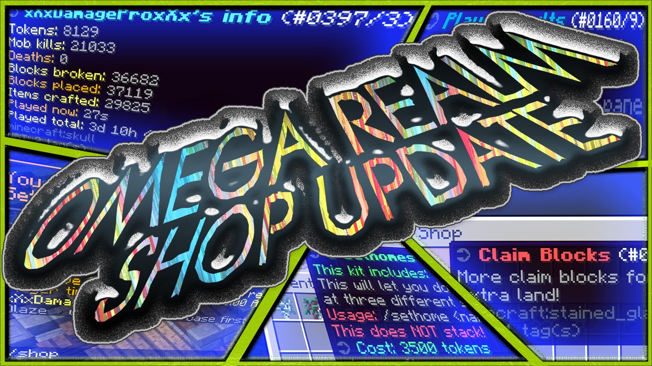 Minecraft Omega Realm Server - ALL NEW PERKS!! SURVIVAL SHOP UPDATE ...