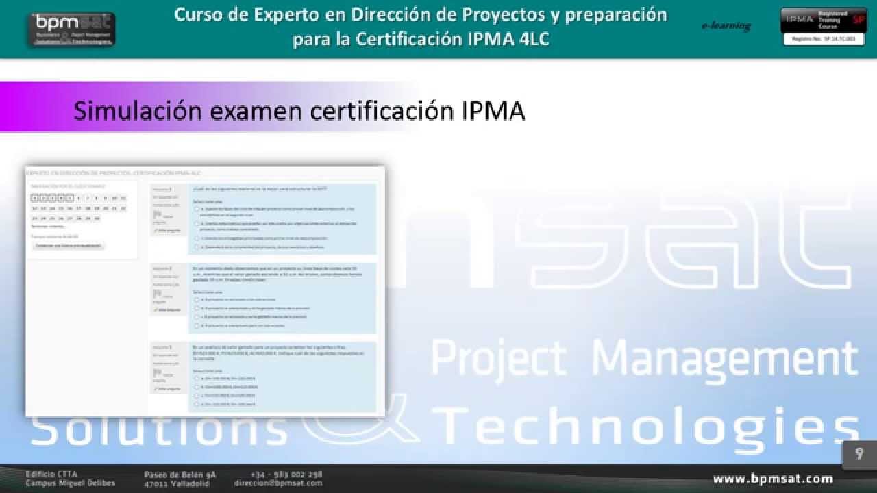 Curso preparación certificación IPMA 4LC - YouTube