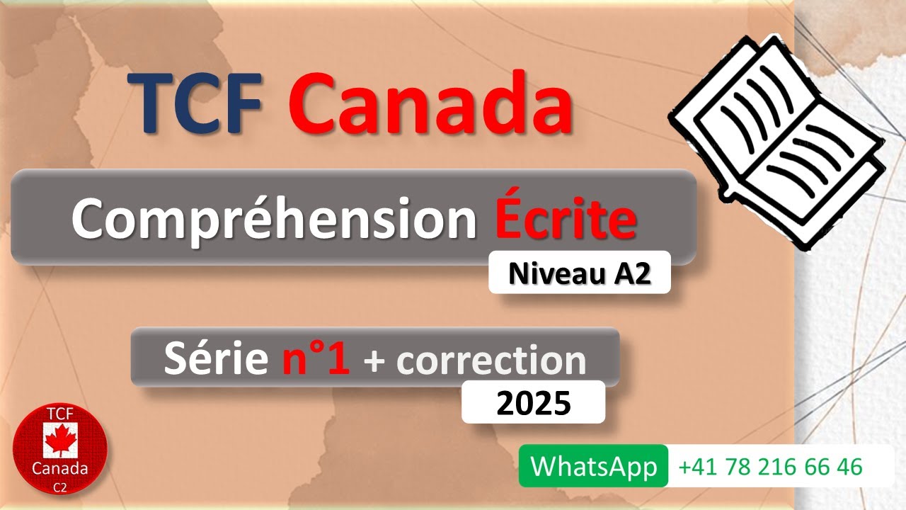TCF CANADA - Compréhension écrite - Niveau B1 - série 1 - YouTube