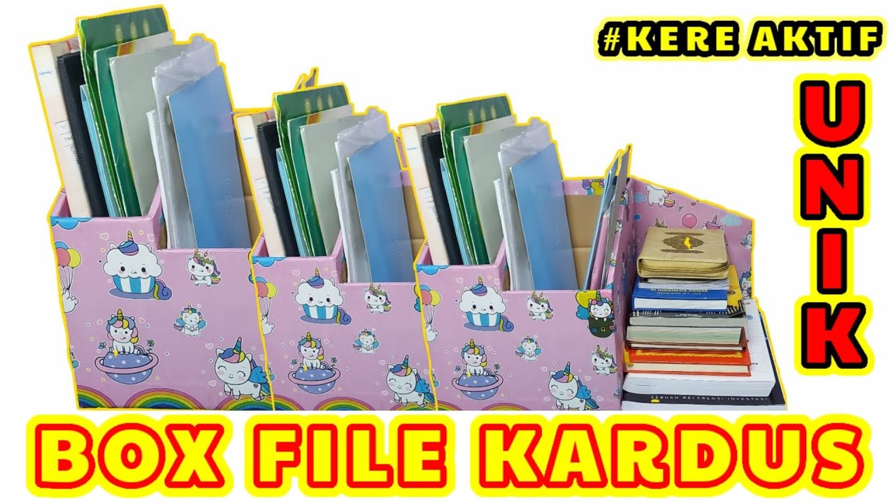 MEMBUAT BOX FILE ( Membuat box file dari kardus bekas yang bagus dan ...