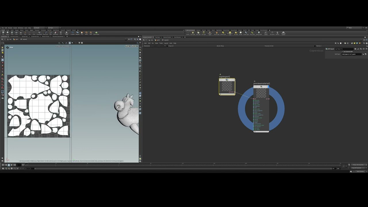 Houdini 20.5 - COP (Copernicus) basic rasterize / tuto en Français ...