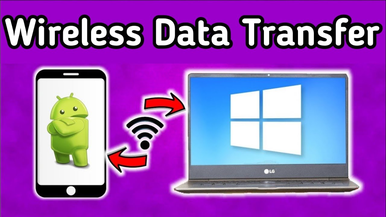 How to Transfer files wirelessly | Share mobile files to PC without USB ...