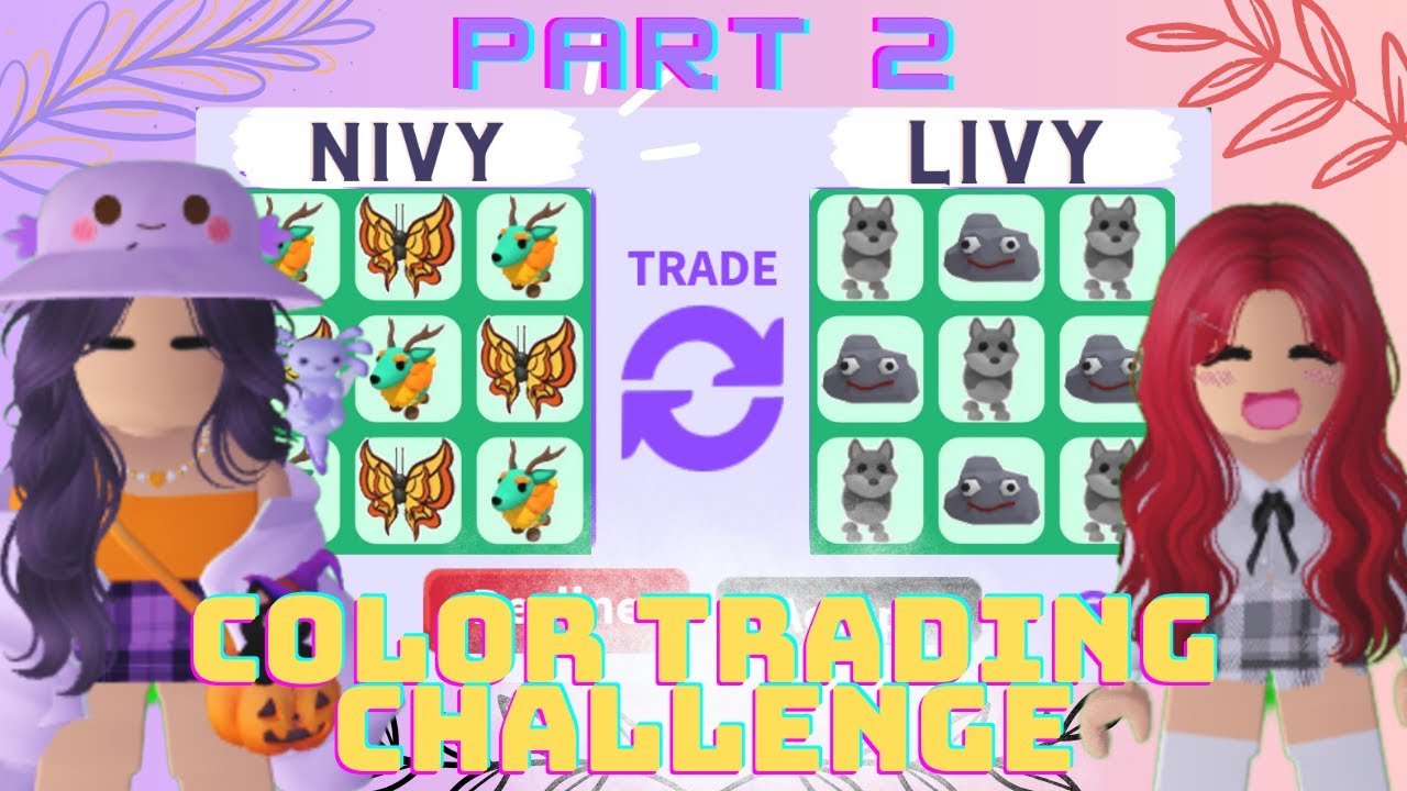 Color trading challenge with @Livy_Legend in adopt me (part 2) - YouTube