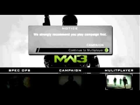 MW3 menu - YouTube