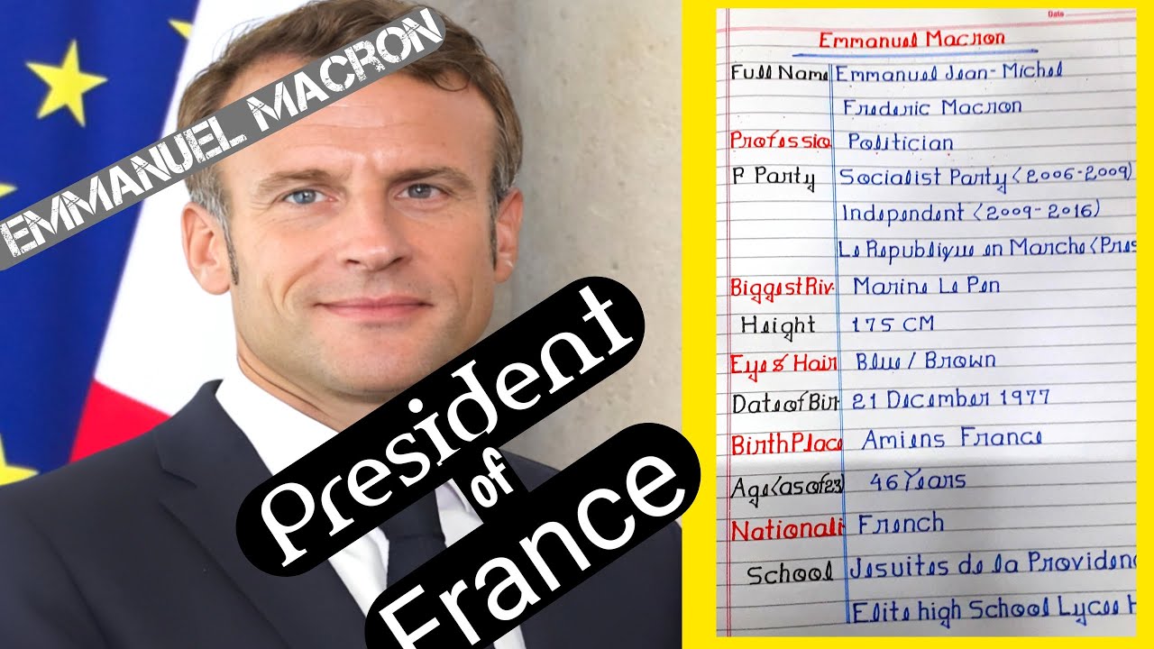Emmanuel Macron Biography | France President Full Biography | Who is ...