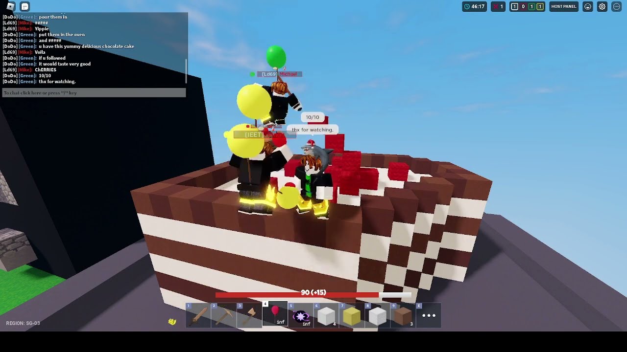 How to build an "amazing" roblox cake in roblox bedwars - YouTube