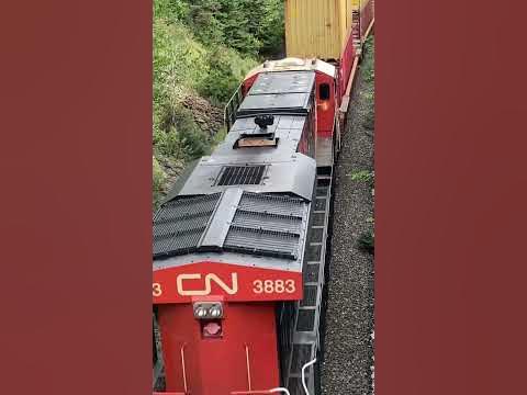 CN 3883 Mid dpu on CN 120 - September 2022 #cn #train #novascotia #railroad #trains - YouTube