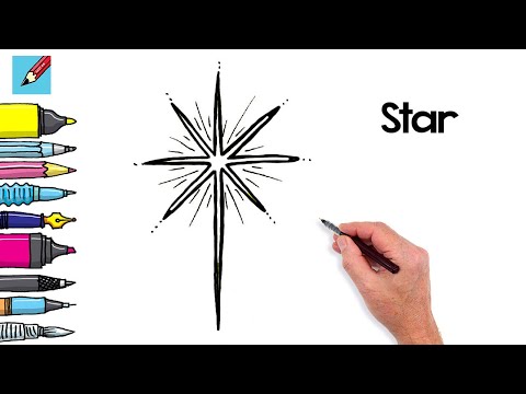 How to draw a Christmas Nativity Star Real easy | Shoo Rayner Children ...