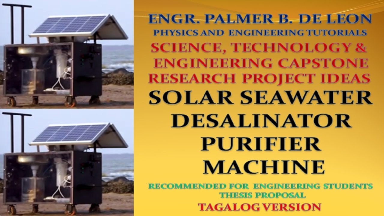 Engineering Capstone Research Project Ideas | Solar Seawater ...
