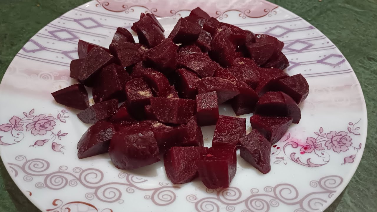 Beatroot Salad | Chukandar Boiled Salad | Healthy Homemade Chukandar ...