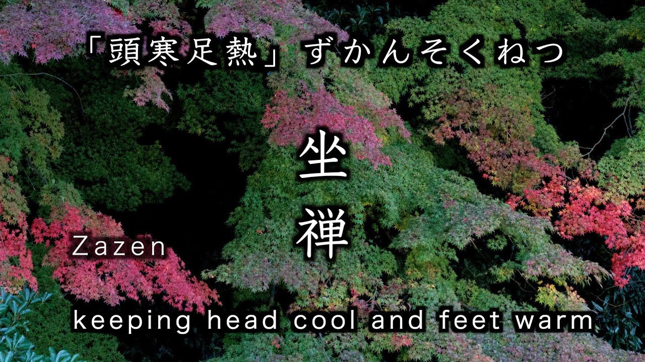【坐禅・瞑想】頭寒足熱（ずかんそくねつ）【Zen meditation】"keeping head cool and feet warm ...
