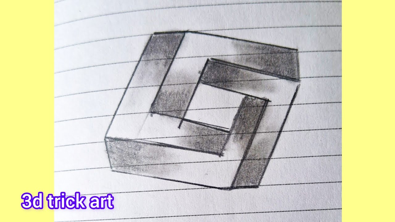 Very Easy || How To Draw 3D Anamorphic Optical Illusion || 3D Trick Art ...
