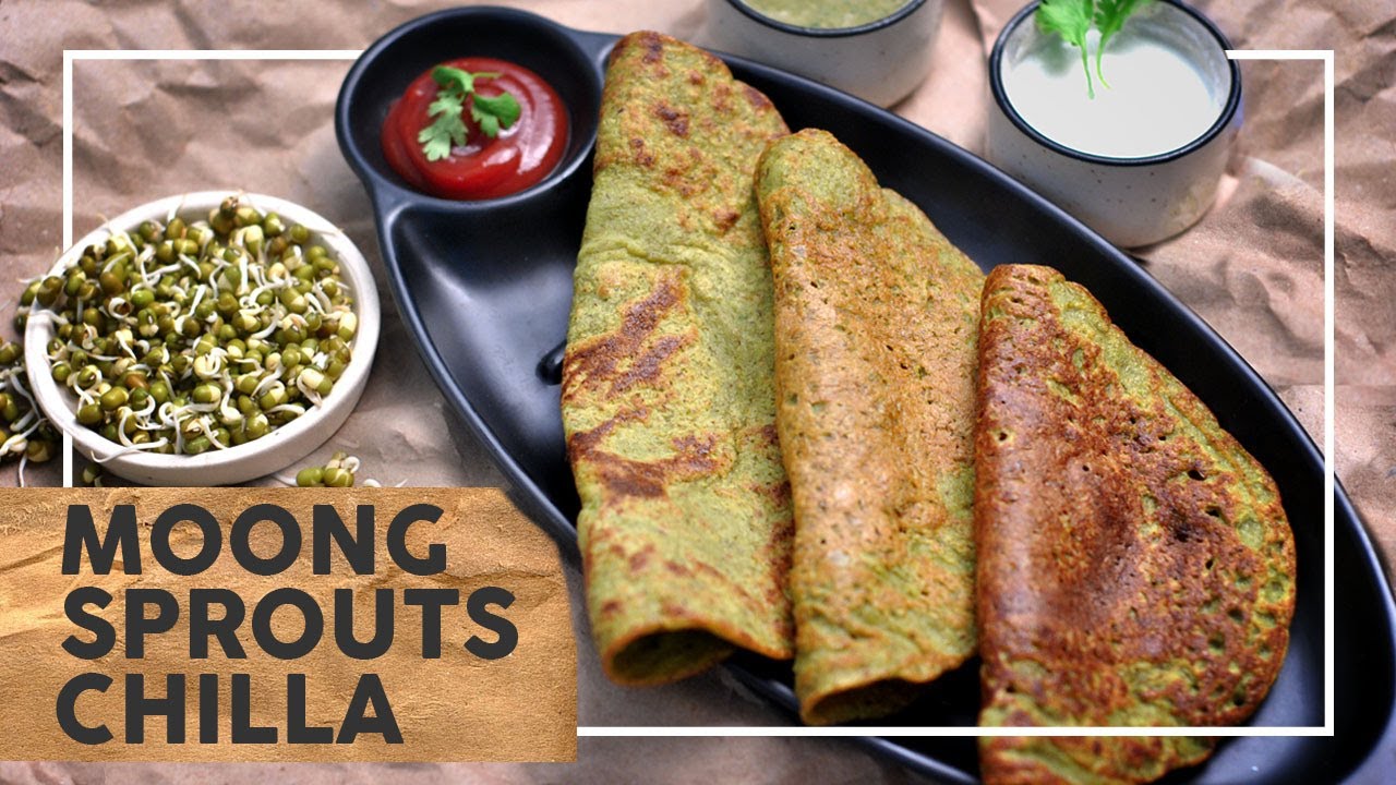 How To Make Moong Sprouts Chilla | Moong Sprout Recipe | Healthy Moong ...