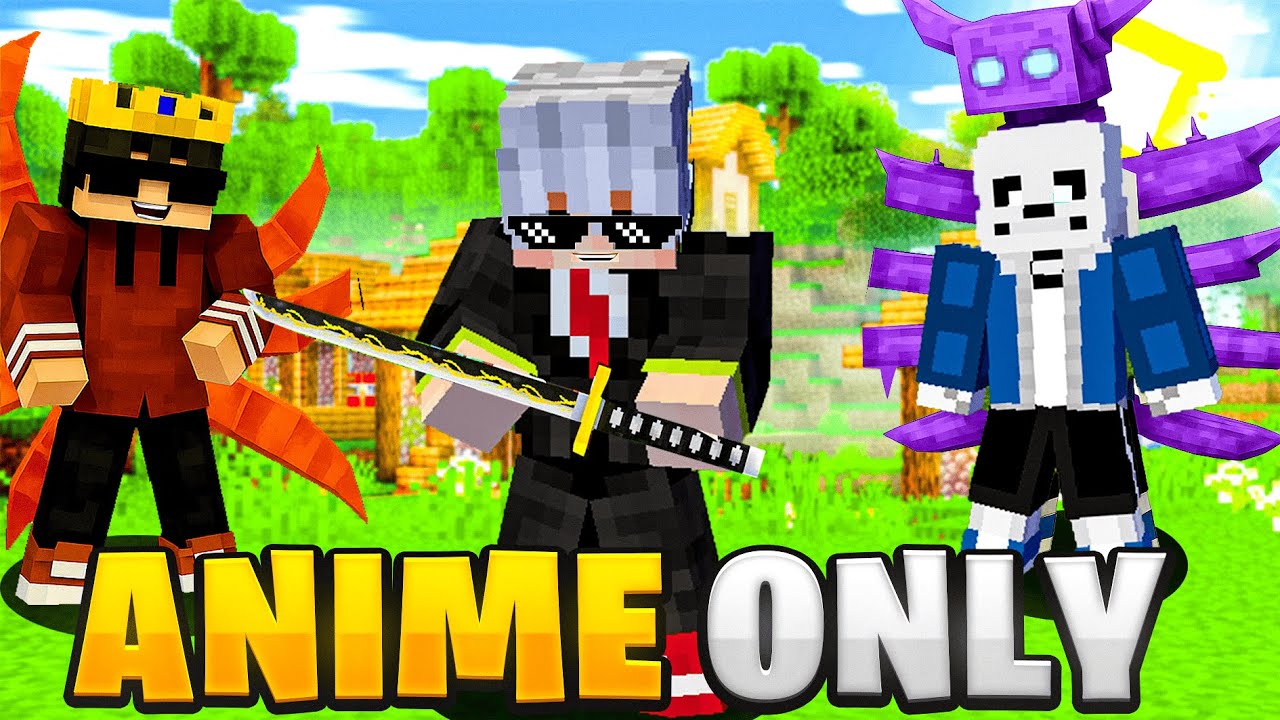 I Joined a 'ANIME ONLY' Minecraft Server! - YouTube