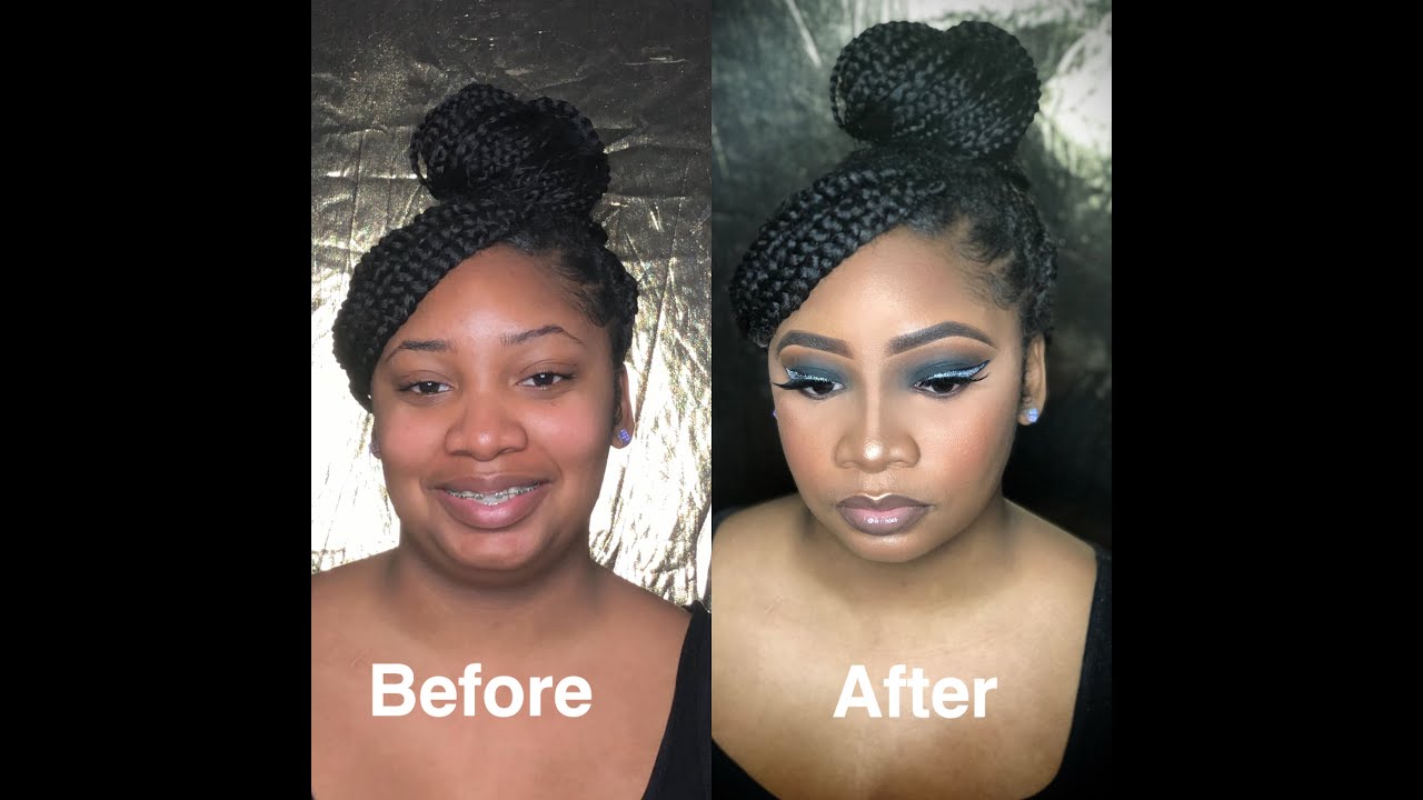 New Year's full face makeup tutorial | woc - YouTube