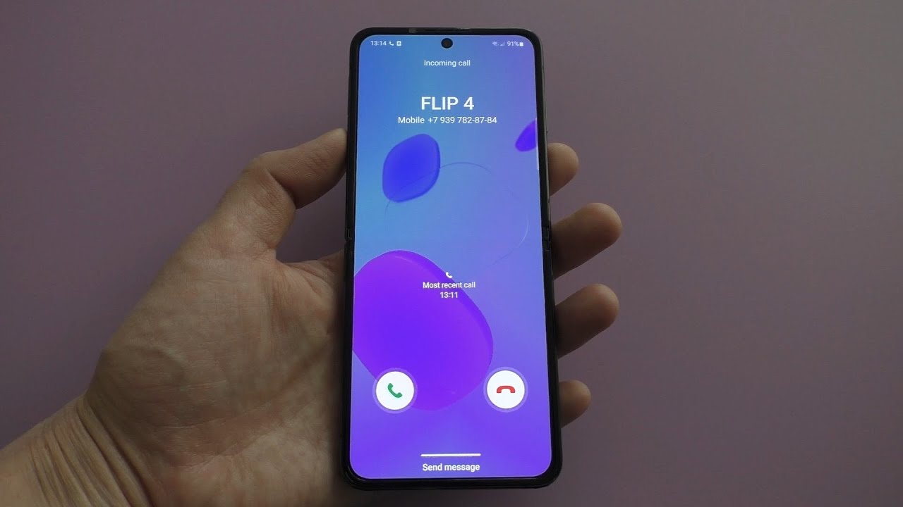Samsung Galaxy Z Flip 4 Incoming Call - YouTube