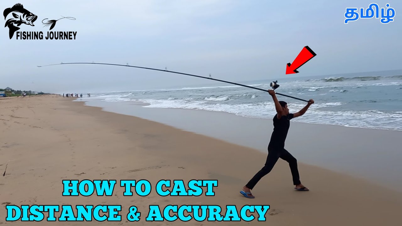 How To Cast A Surf Rod For Sea Shore Fishing - YouTube