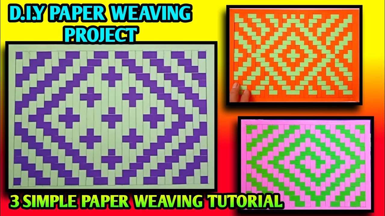 How to Start Simple Paper Weaving | Weaving Paper with Bright Colors ...