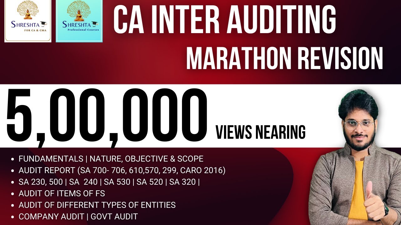 MAY 2022 | NOV 2022 | P6 AUDIT MARATHON | BY CA RAM HARSHA | READ ...