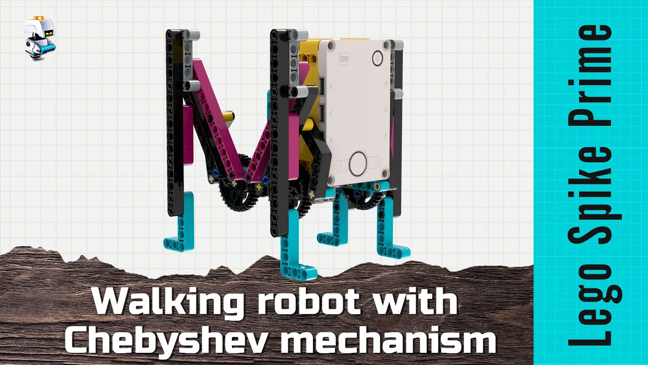 Walking robot with Chebyshev's lambda mechanism from Lego Spike Prime ...