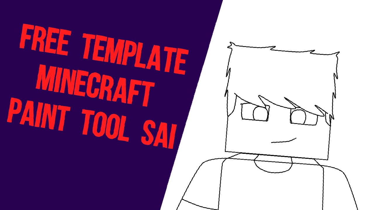 Template Minecraft - Paint Tool Sai - YouTube