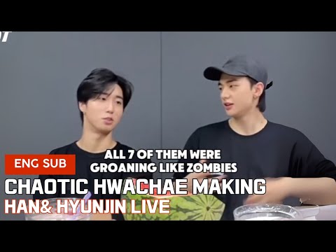Stray kids Han & Hyunjin's Hilarious Live Stream Fails - CHAOTIC HWACHAE MAKING!