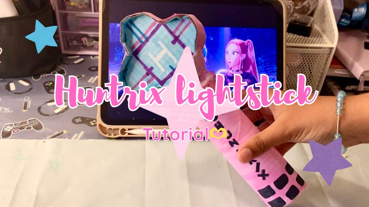 [ paper diy🧋] Huntrix Lightstick tutorial🫶 | K-pop Demon Hunters | DIY ...
