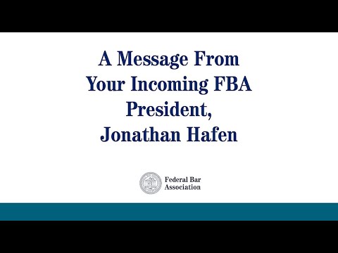 A Message from Jonathan Hafen, 2023-24 National President - YouTube