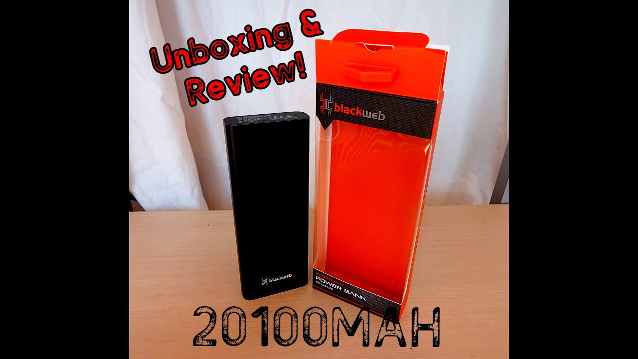 BlackWeb 20100MAH Power Bank Unboxing & Review - YouTube