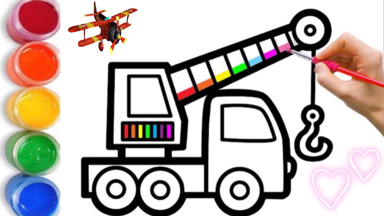 How to Draw a Crane For Children? - YouTube