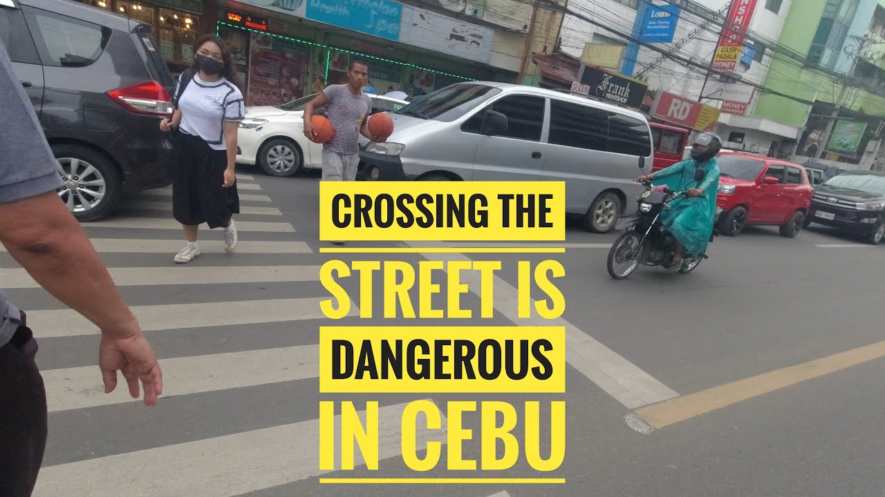 Crossing the street is dangerous in the Philippines 🇵🇭 - YouTube