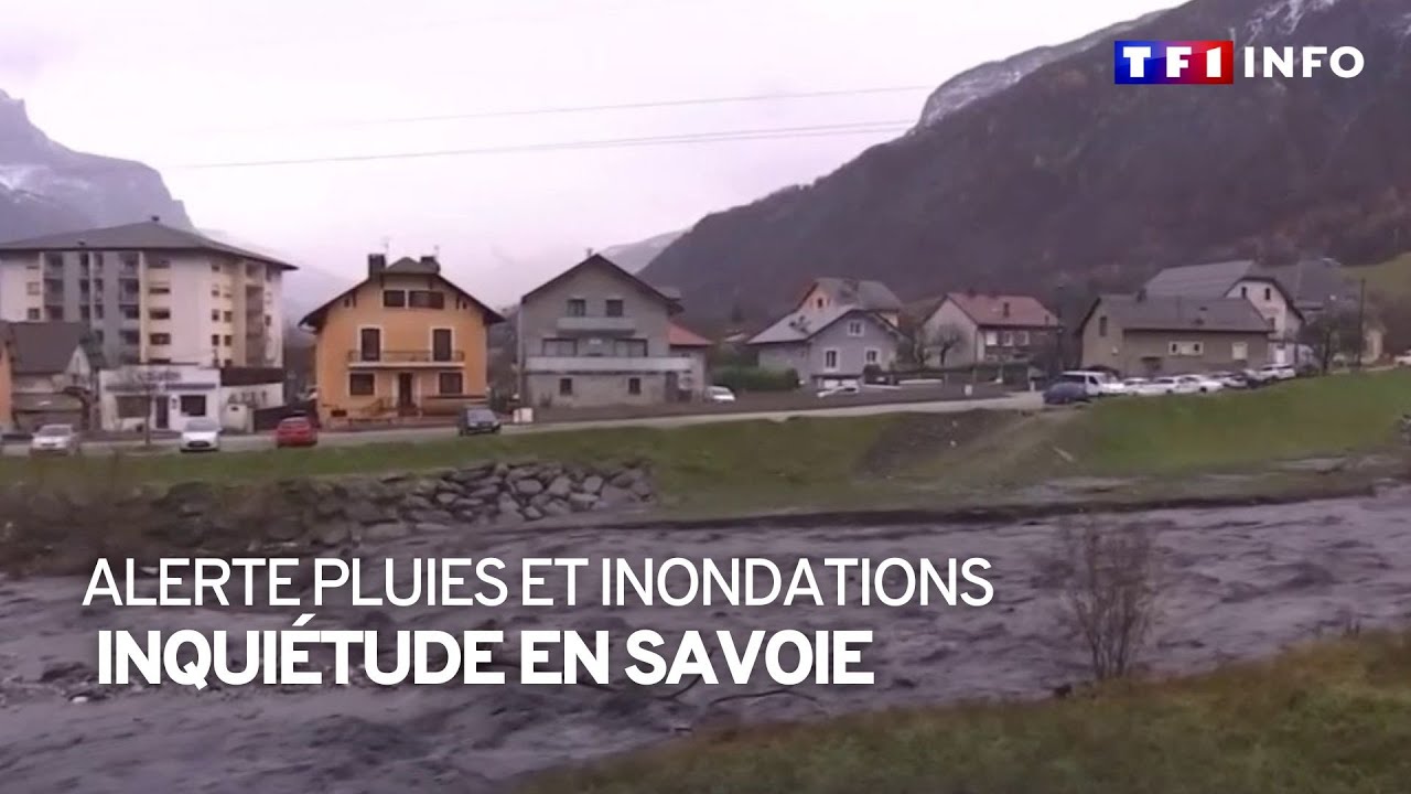 Alerte pluies et inondations : inquiétude en Savoie - YouTube